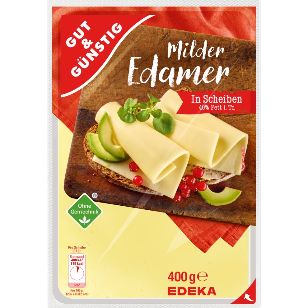 Edamer in Scheiben 40% Fett i. Tr. | EDEKA