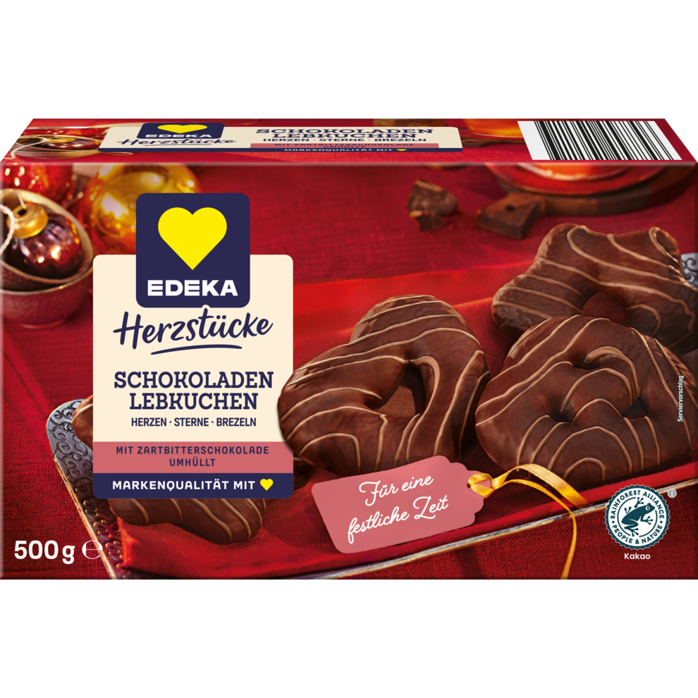 Schokoladen-Lebkuchen: Herzen, Sterne, Brezeln Zartbitter | EDEKA