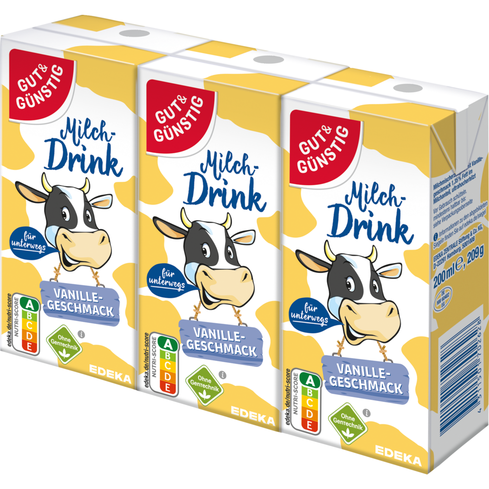 Milchdrink Vanille, 3er-Pack | EDEKA