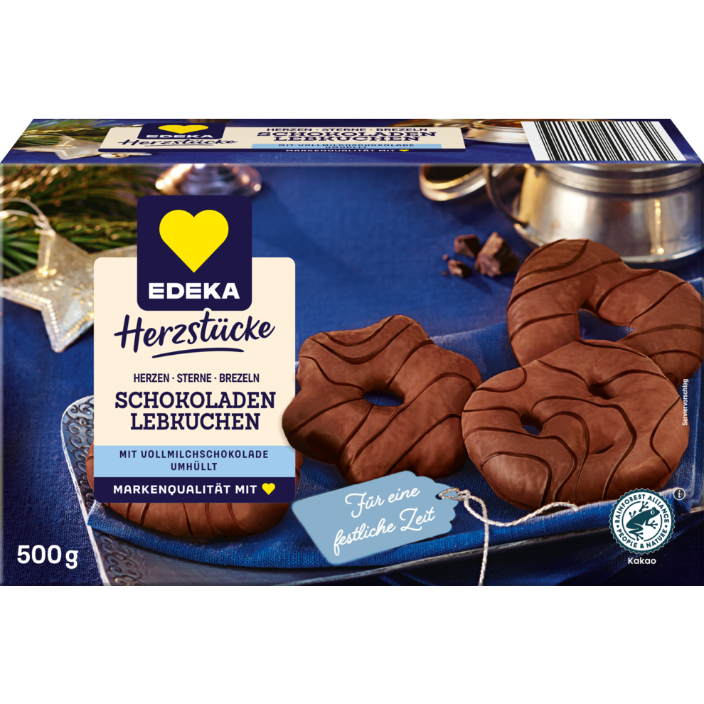 Schokoladen-Lebkuchen:Herzen, Sterne, Brezeln Vollmilch | EDEKA
